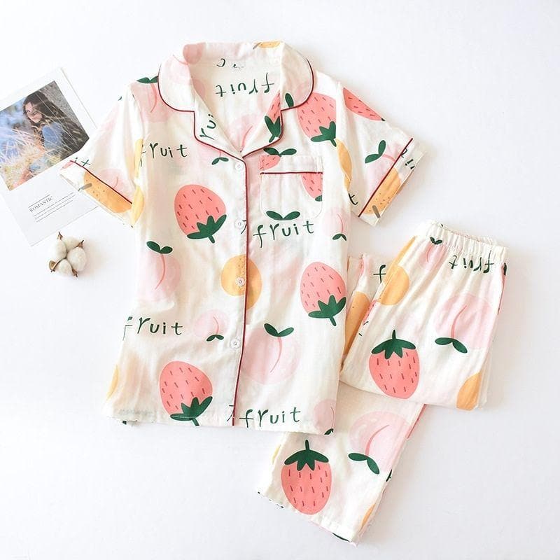 Fruits Printed Pajamas Set – Pajamas-Canada